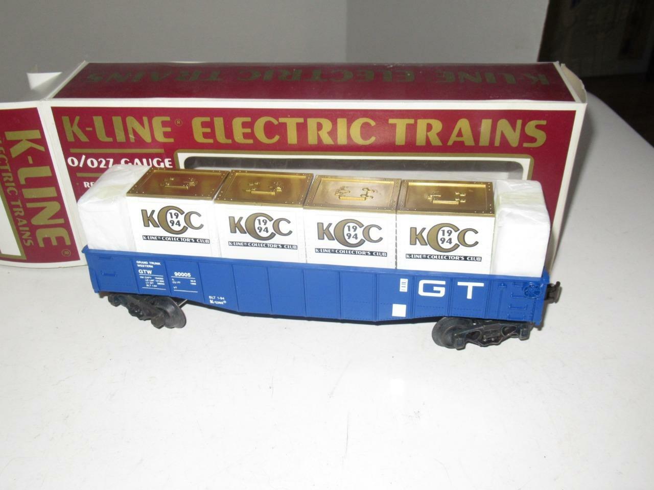 VINTAGE K-LINE TRAINS - K-90005 - 1994 KCC GT GONDOLA W/LOAD- 0/027 ...