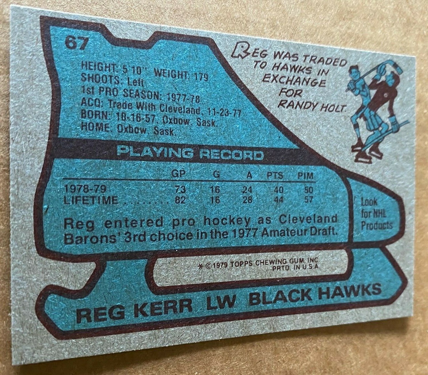 1979-80 Topps - Reg Kerr #67 (RC) for sale online | eBay
