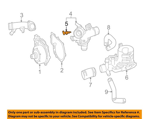 MERCEDES OEM 14-17 S550 Powertrain Control-Coolant Temperature Sensor ...
