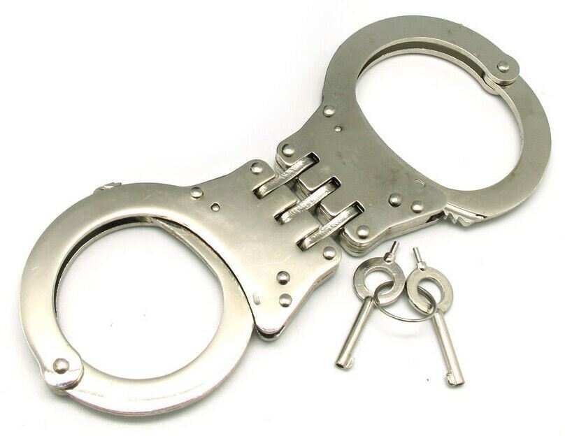 Stainless Steel Hinged Heavy Duty Handcuffs | eBay