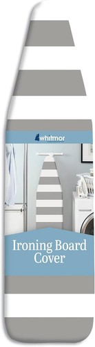 Whitmor Ironing Board Cover with Pad, Paloma Gray Stripe, Stripe ...
