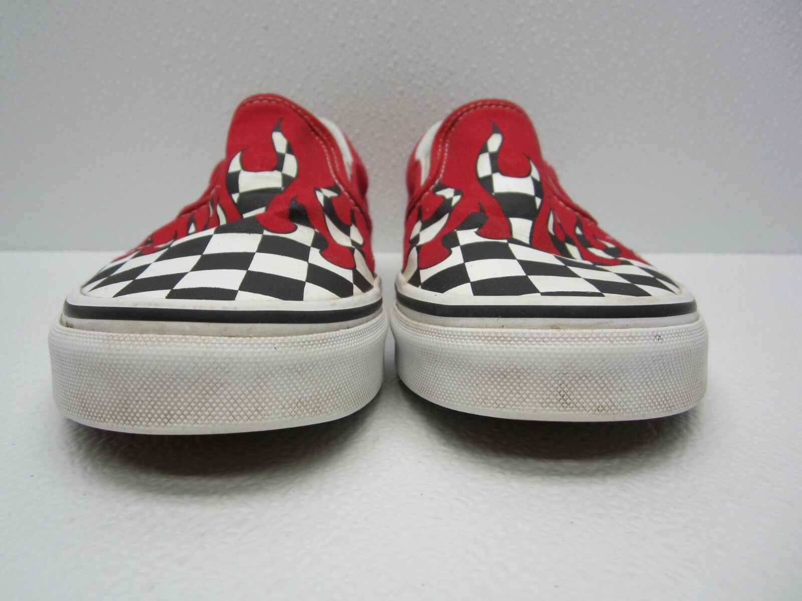 Vans Off The Wall Unisex Skate Shoes Red 500714 Checkered Flames Men's ...