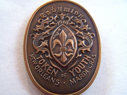 1978 Endymion CHAPLIN+GRANGE+BALL Antique Bronze HR Oval Mardi Gras ...