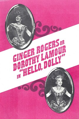 Ginger Rogers "HELLO DOLLY" Dorothy Lamour / Jerry Herman 1967 Las ...