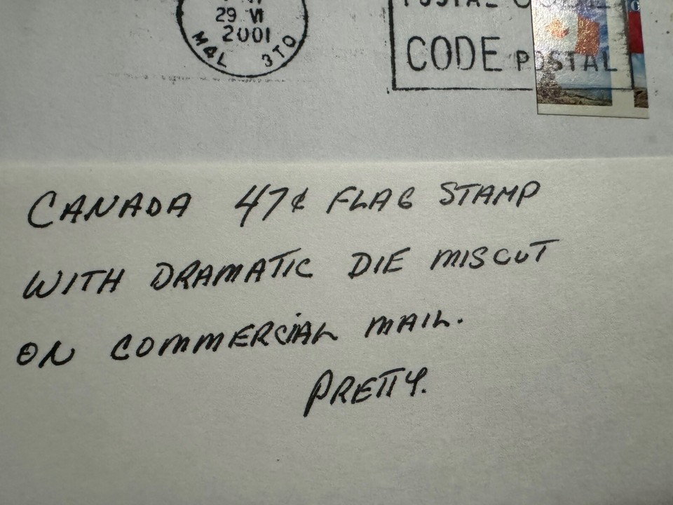 Canada 47c Flag Stamp Due Misfit On Commercial Mail Very Rare | eBay
