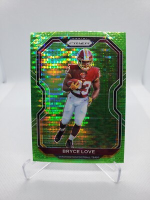 Bryce Love - Washington Commanders - 2020 Panini Prizm - Green Pulsar ...