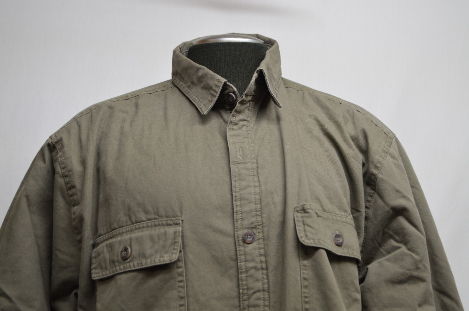 NEW Men's Marino Bay Fleece Lined Shirt Color is Olive Green Size XLT ...