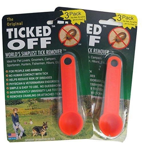 Ginesis The Original Ticked Off Tick Remover 2 Packs of 3 Each with Key ...