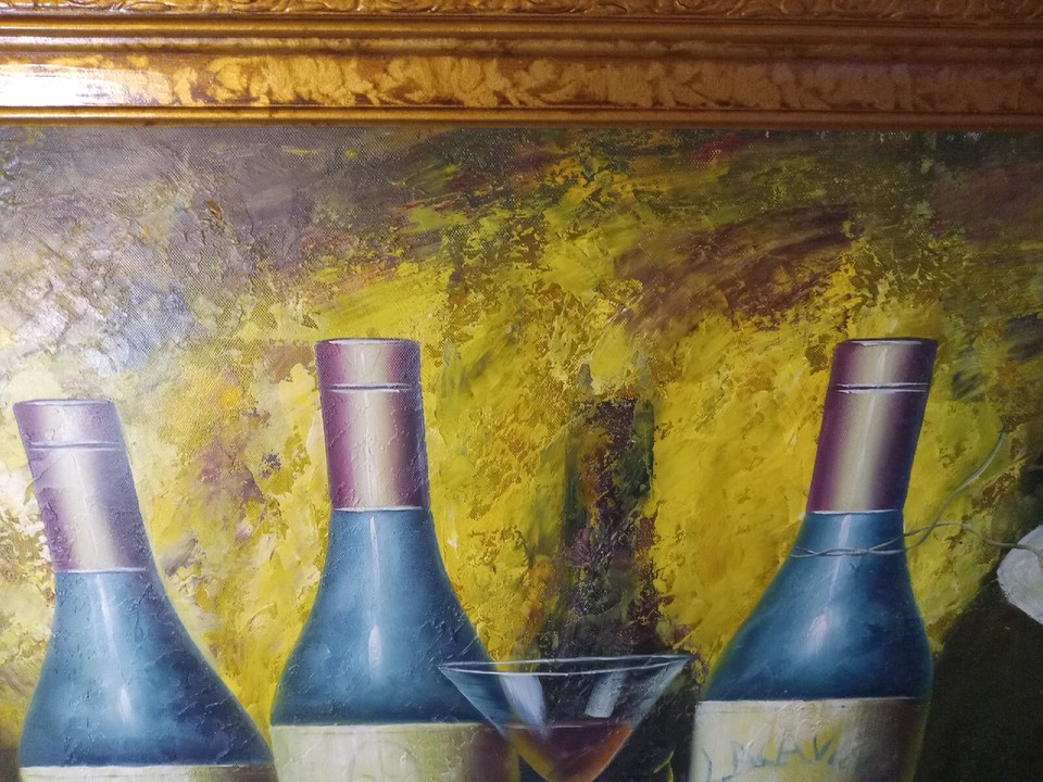 Vintage R. Wilcox Framed Original Oil On Canvas Still Life Painting 24 ...