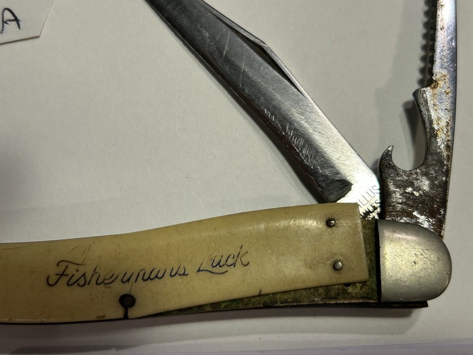 Imperial Folding Fishing Knife, Camillus + SCHRADE Cutco + IK co, USA 4 ...