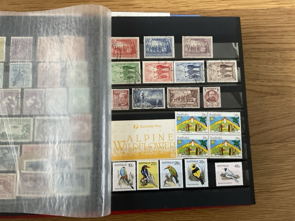Stamps Australia Album Mostly Mint. In Red Stockbook As Photos | eBay UK