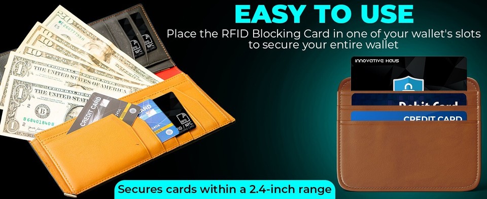 RFID Blocking Card - Slim RFID Card Blocker - NFC Contactless Card ...