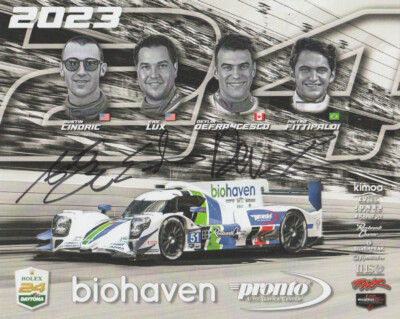2023 Rick Ware Racing LMP2 signed Rolex 24 IMSA Hero Card CINDRIC ...
