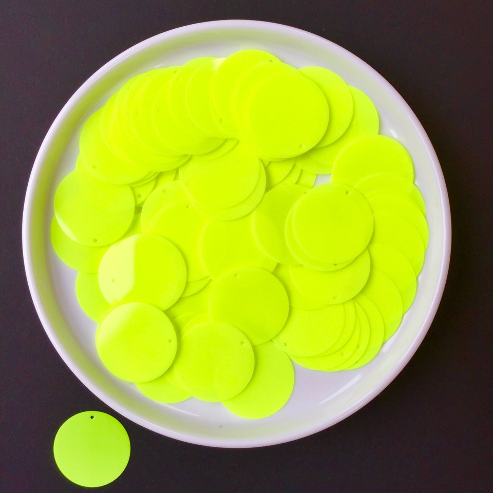 Large Sequins/Round Discs 100 x 24 mm- 18 colours. Festival/Costume ...