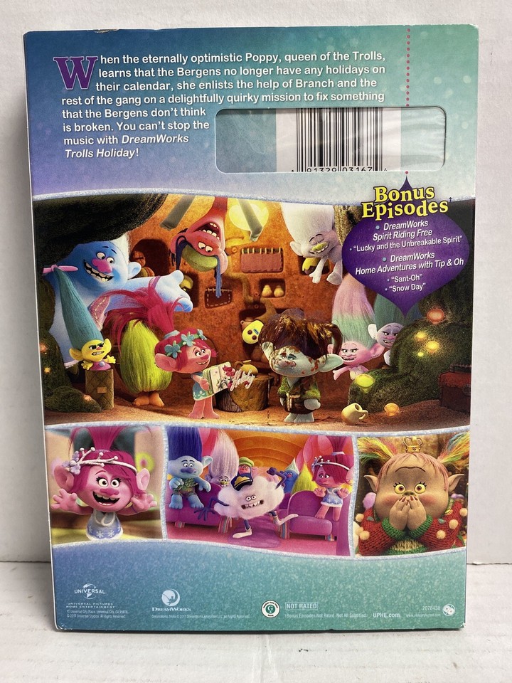 Trolls Holiday DVD Plus Bonus Episodes New 2017 Justin Timberlake Anna ...