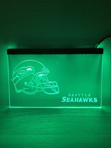 SEATTLE SEAHAWKS LED NEON GREEN LIGHT SIGN 8x12 | eBay