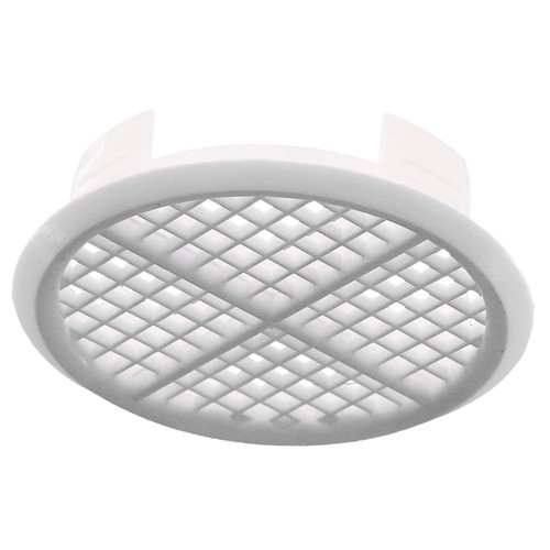 4 x White Plastic 68mm Round Soffit Air Vents, Push-in Roof, Eave ...