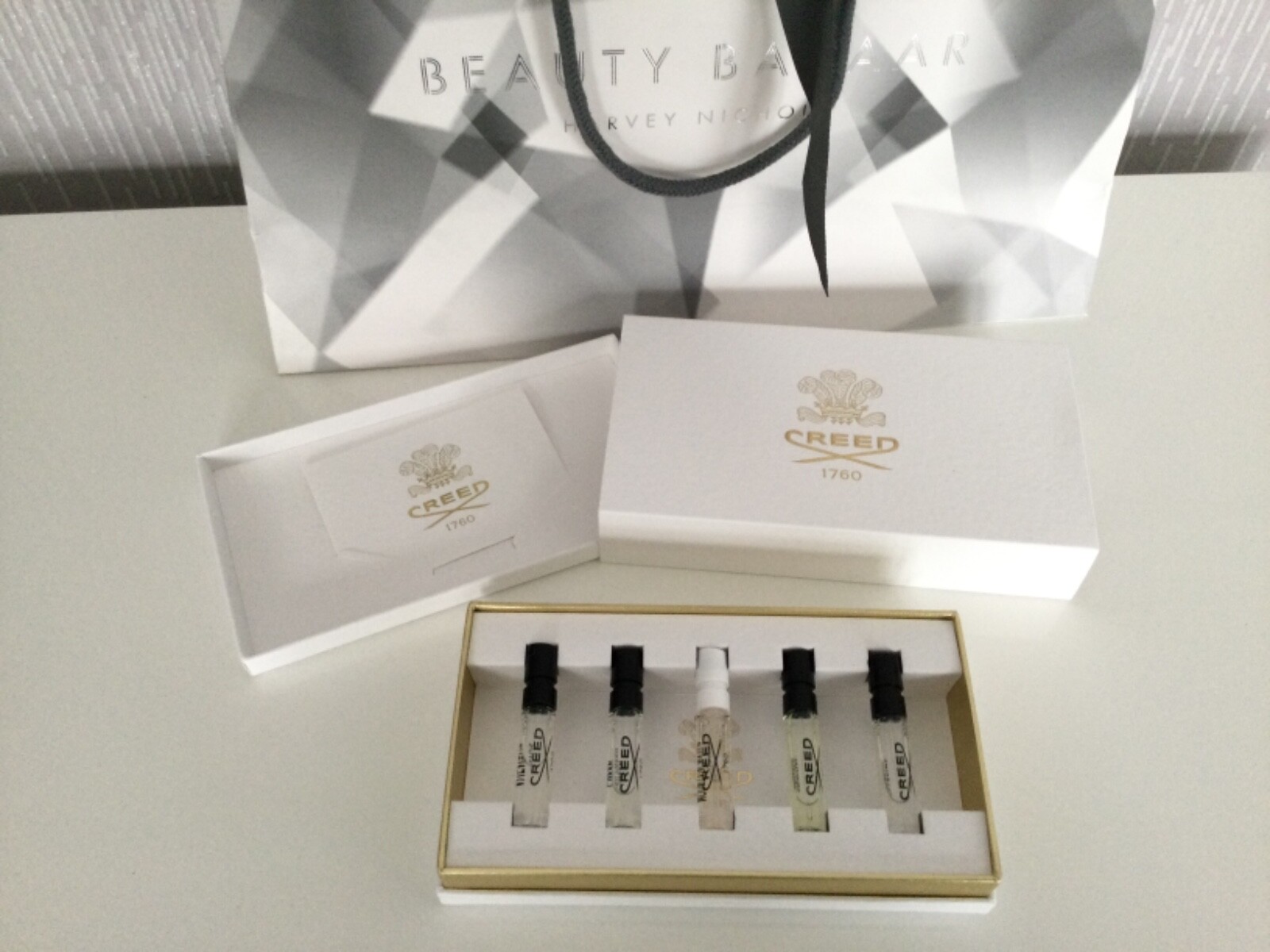 MENS CREED SAMPLE SET 5 VIALS - 2 SPRAYED ONCE EAU DE PARFUM for sale ...