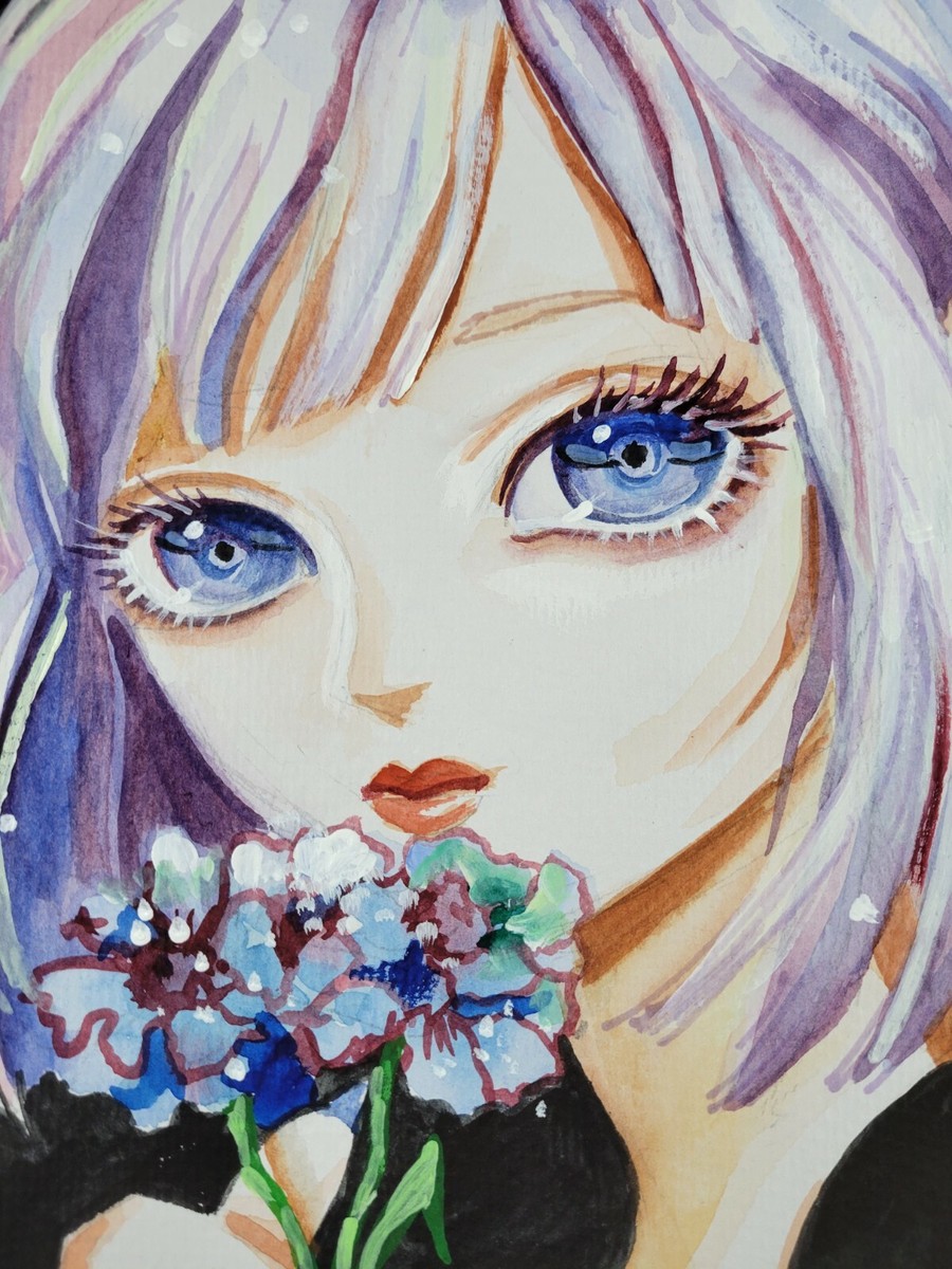 Cool Anime Watercolor Hand Paint A Watercolour Anime Drawing Of A