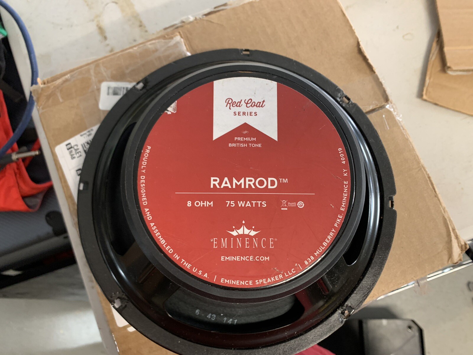 Eminence RAMROD 10" Redcoat Guitar Speaker 8 ohm 75 Watt - FREE US ...