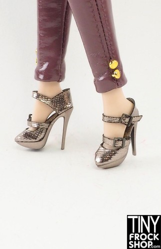 Integrity Wild Feeling Rayna Silver Croc Strap Heel | eBay