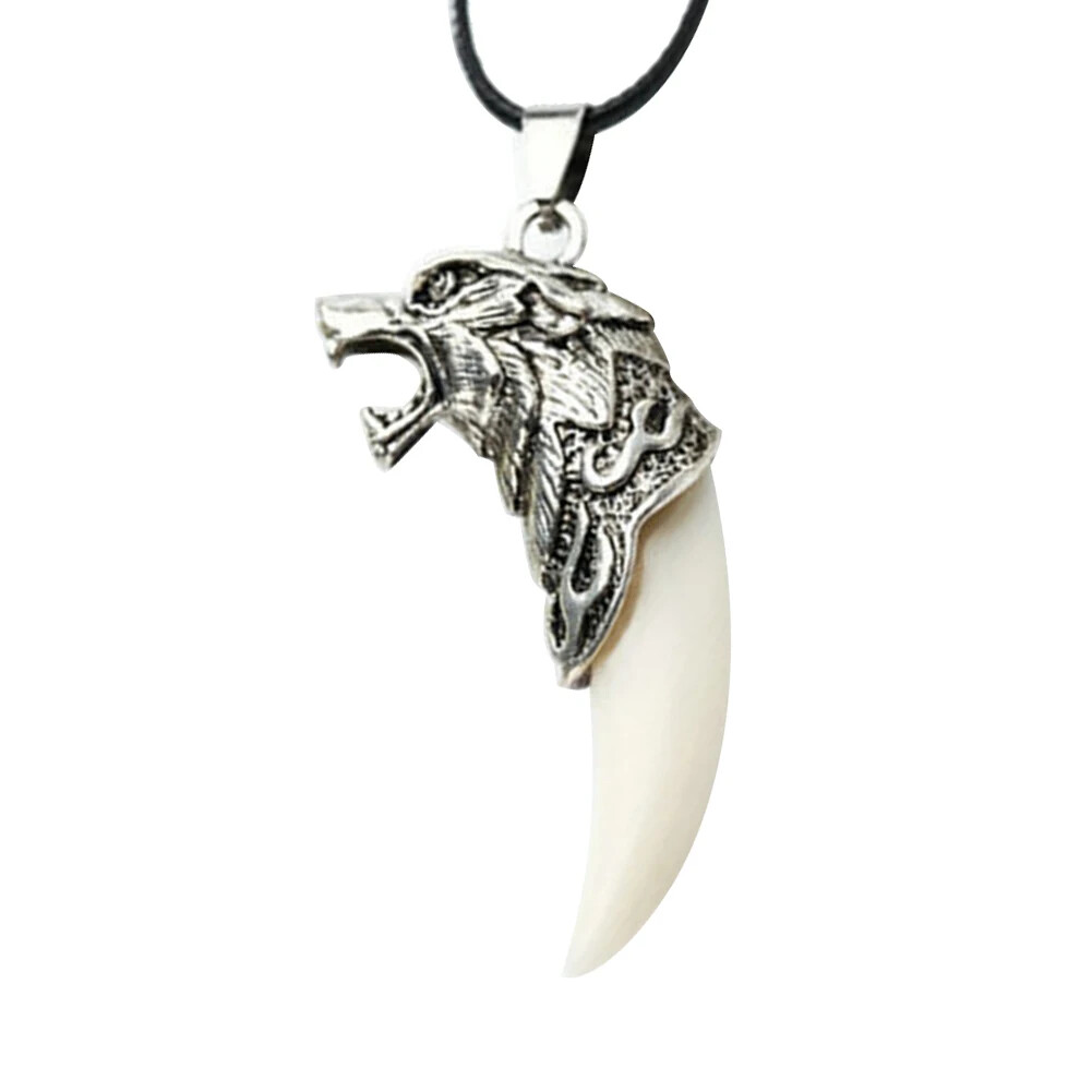Punk Amuleto Colmillo Diente De Lobo Wolf Gog Teeth Spike Pendant ...