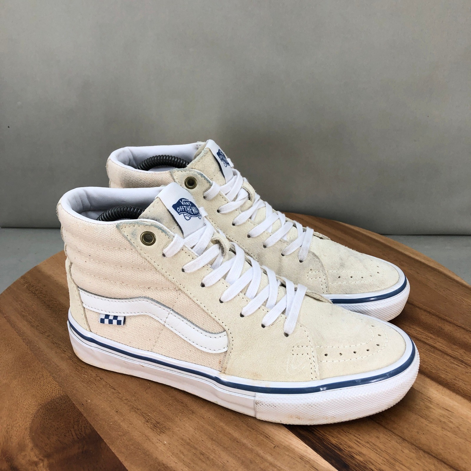 Vans SK8-Hi Pop Cush High Top Sneakers Shoes Cream Wh… - Gem
