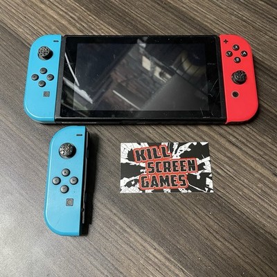 Nintendo Switch Console Screen + Joy-Cons Only -- As Is / For Parts or ...