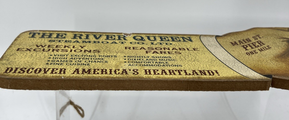 Vintage River Queen Steamboat Souvenir Wood Sign Ephemera | eBay