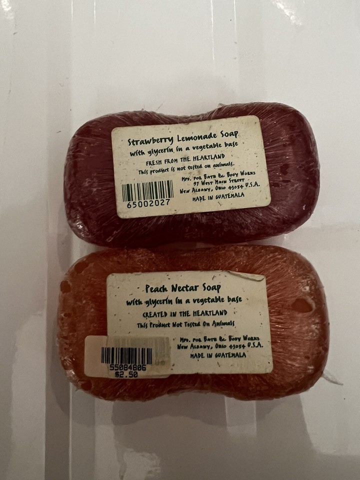Bath & Body Works Vintage Strawberry Lemonade & Peach Nectar Bar Soap 4.5oz | eBay