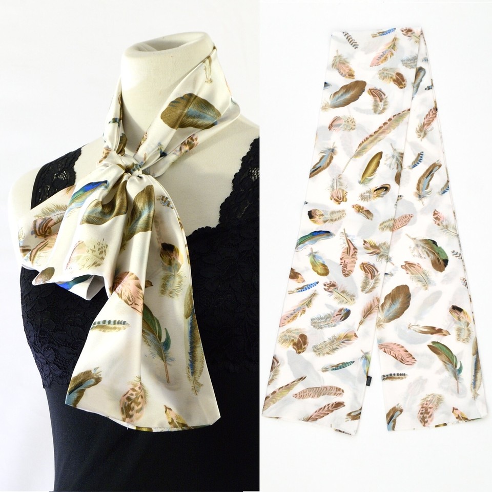 Fashion Satin Long Narrow Scarf | eBay