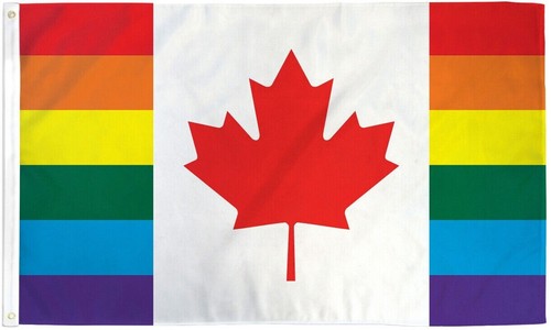 Canada Rainbow Flag 3x5ft Rainbow Pride Flag LGBT LGBTQIA Canadian ...