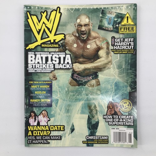 WWE Magazine June 2009 No Poster Batista Used | eBay