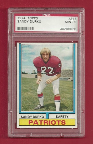1974 TOPPS #247 SANDY DURKO PSA 9 MINT ROOKIE RC POP 42 ONLY 15 HIGHER ...