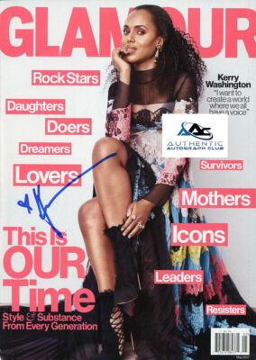 KERRY WASHINGTON AUTOGRAPH SIGNED GLAMOUR MAGAZINE COA | eBay