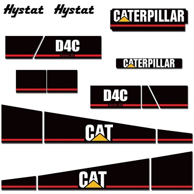 Decal Kit fits CAT DC4 Crawler Dozer Series 4 Complete DC-4 7yr Sticker ...