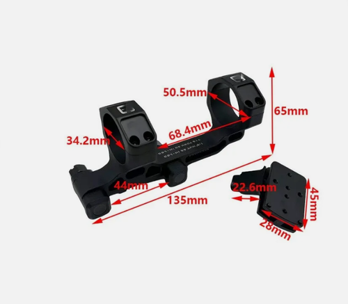 BOC 34mm Tube C1 Modular Scope Mount 1.54 inch Offset/TOP Red Dot ...