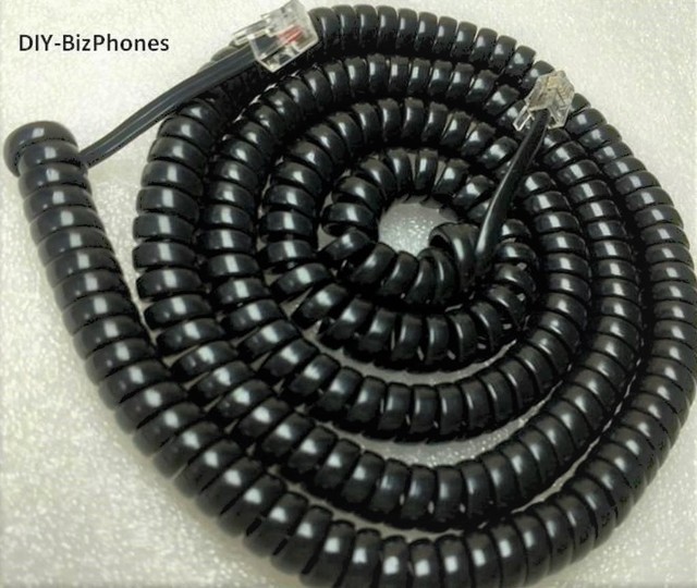 AT&T Trimline Black 25' FT Long Handset Phone Coiled Cord 205 210 210m ...