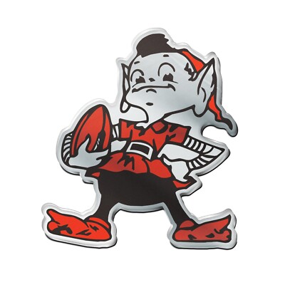 CLEVELAND BROWNS ELF CUSTOM EXCLUSIVE ACRYLIC CHROME 3D AUTO EMBLEM NFL ...