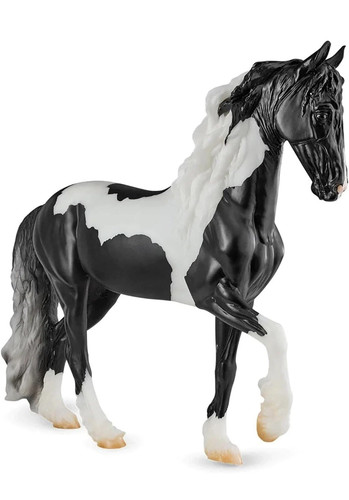 Breyer HORSE 1865 Battlefield Angel 9" H HP BLACK PINTO Friesian ...