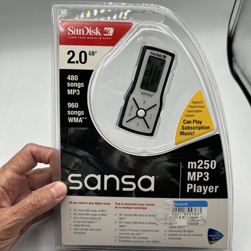 SANDISK SANSA m250 MP3 Music Player 2GB Black (FACTORY SEALED ...