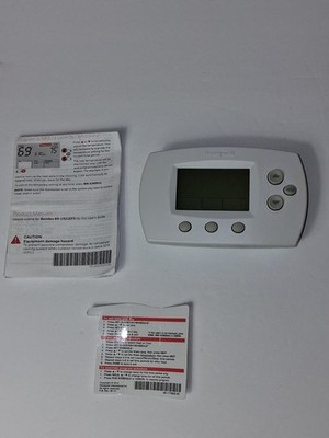 Honeywell Programmable Digital Thermostat Push Button White Wall ...