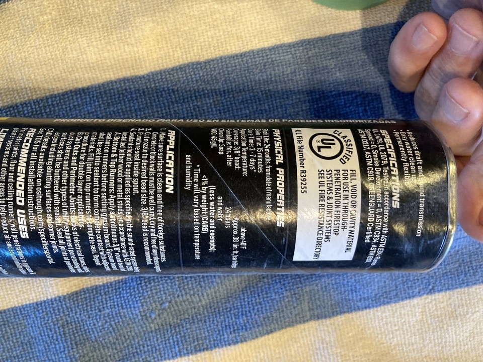 Soundproofing - 2 OSI Sc175 28 Oz. Acoustic Sealant Caulk With 3/8 ...