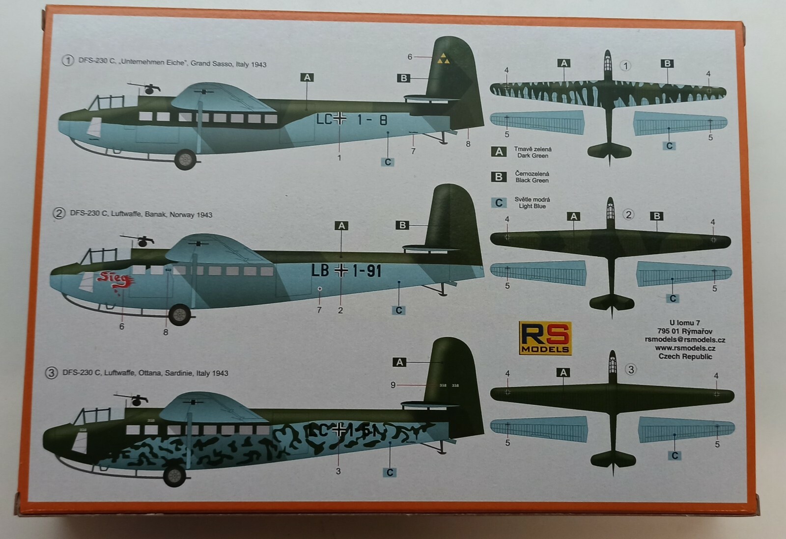 RS Models 1/72 DFS 230 "Unternehmen Eiche", Plastic model kit! | eBay