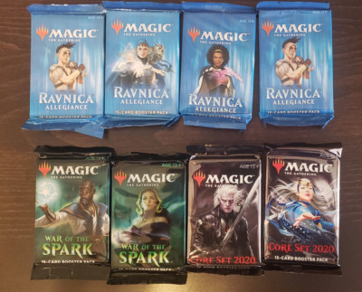 Magic: The Gathering Booster Packs: M20, Ravnica Allegiance, War of the ...