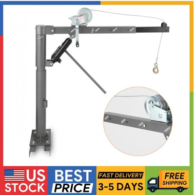 Truck Crane Hoist 1000lbs Truck Jib Hydraulic Hitch Mount Engine Pickup ...