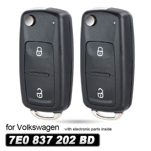 2 Flip Remote Key Fob for Volkswagen Transporter T6 Amarok 2016-2017 ...