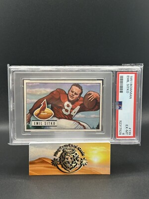 💥1951 Bowman FB #139 Emil Sitko PSA 6 Chicago Cardinals / Steelers💥 ...