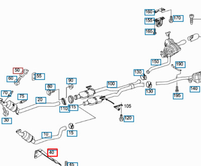 OEM MB R W251 CATALYTIC CONVERTER PIPE BRACKET LEFT 2514910741 GENUINE ...