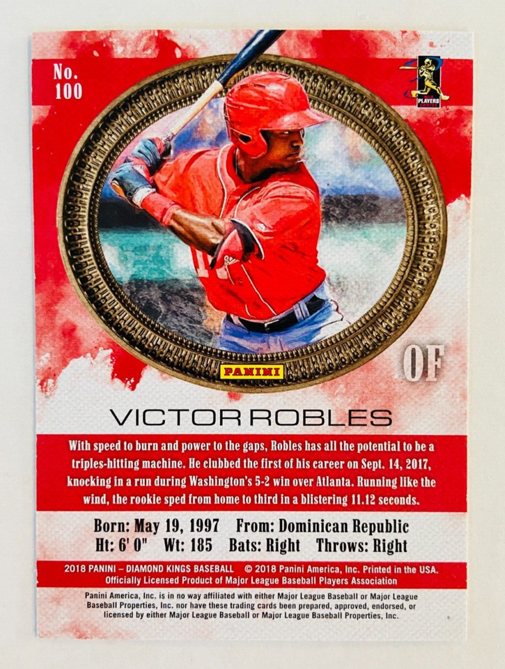 2018 Panini Diamond Kings VICTOR ROBLES Artist's Proof Rookie Card RC ...